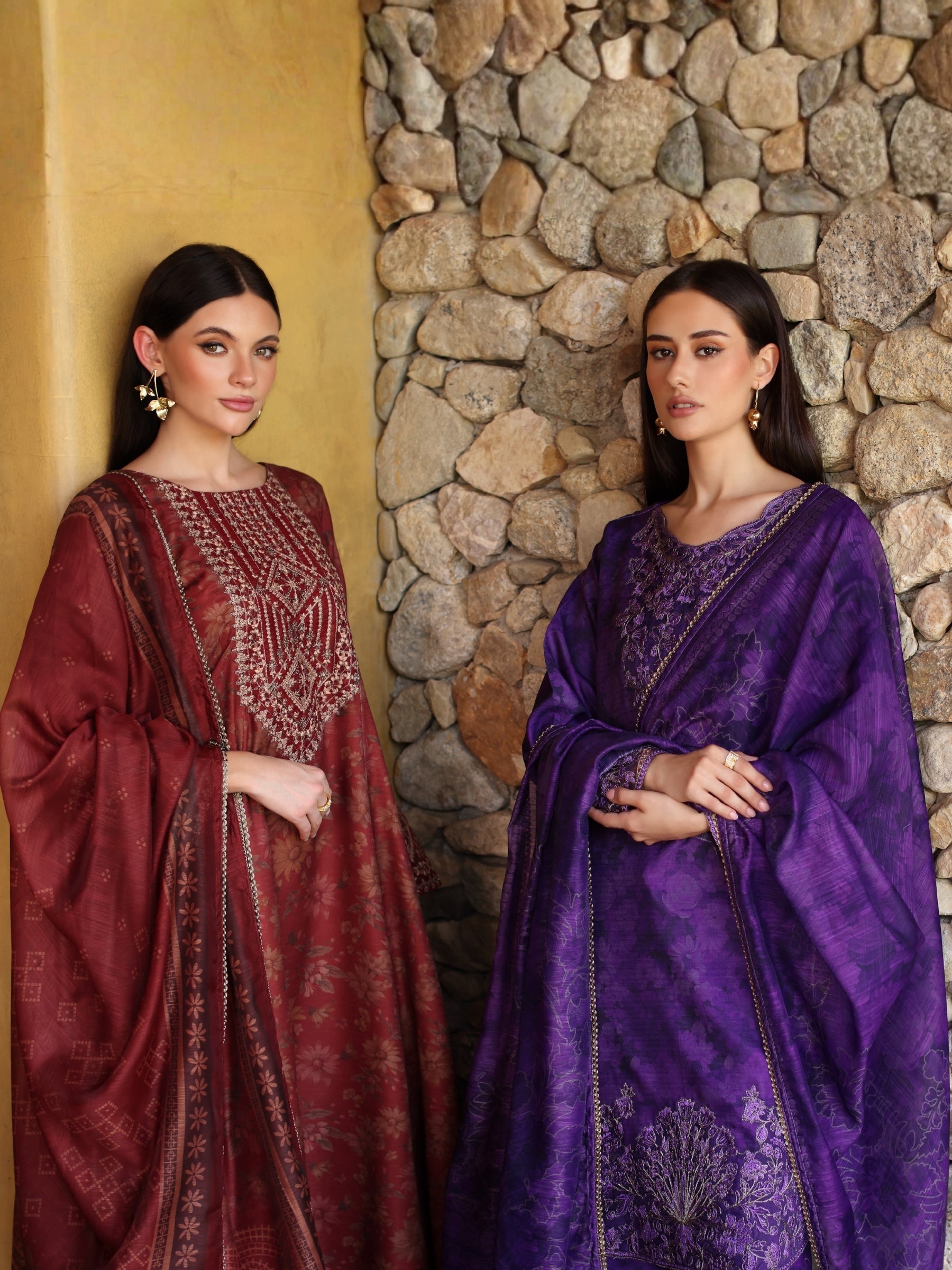 Khaddar Collection: Printed Embroidered Ready-to-Wear Suits – Mohagni